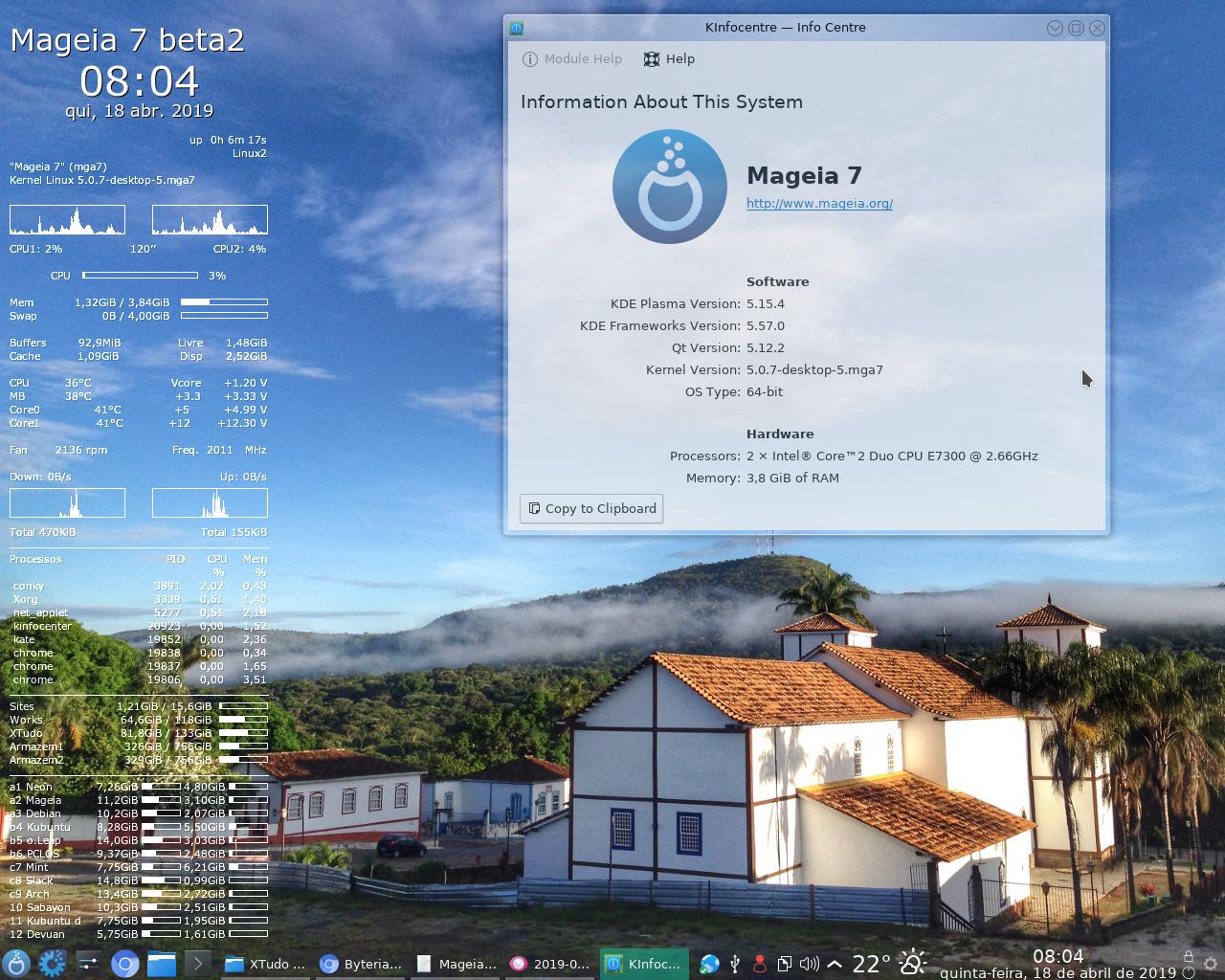 Byteria: Mageia 7 (beta2) - Instalação e configuração