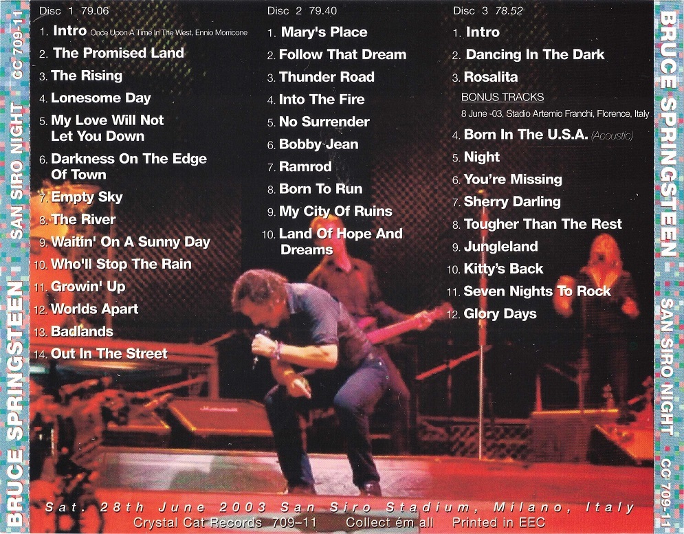 T.U.B.E.: Bruce Springsteen - 2003-06-28 - Milan, IT (AUD/FLAC) Crystal ...
