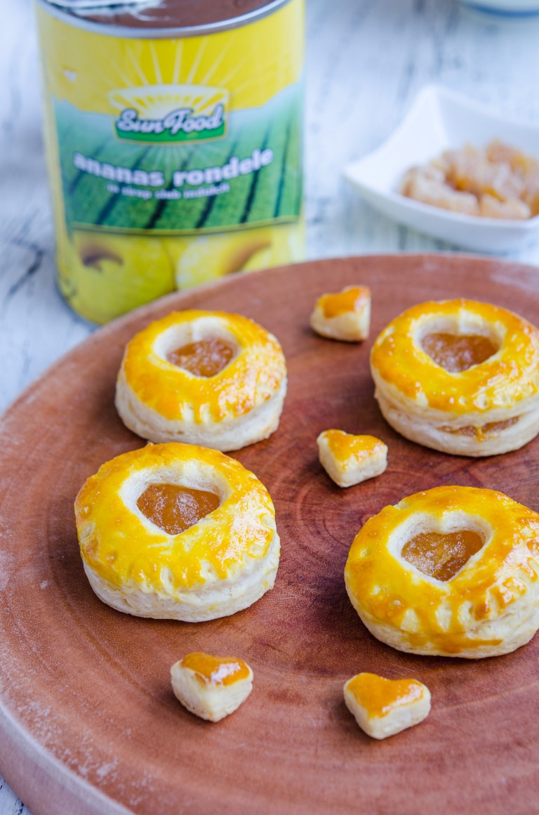 Inimioare cu gem de ananas si ghimbir - Din secretele bucătăriei chinezești