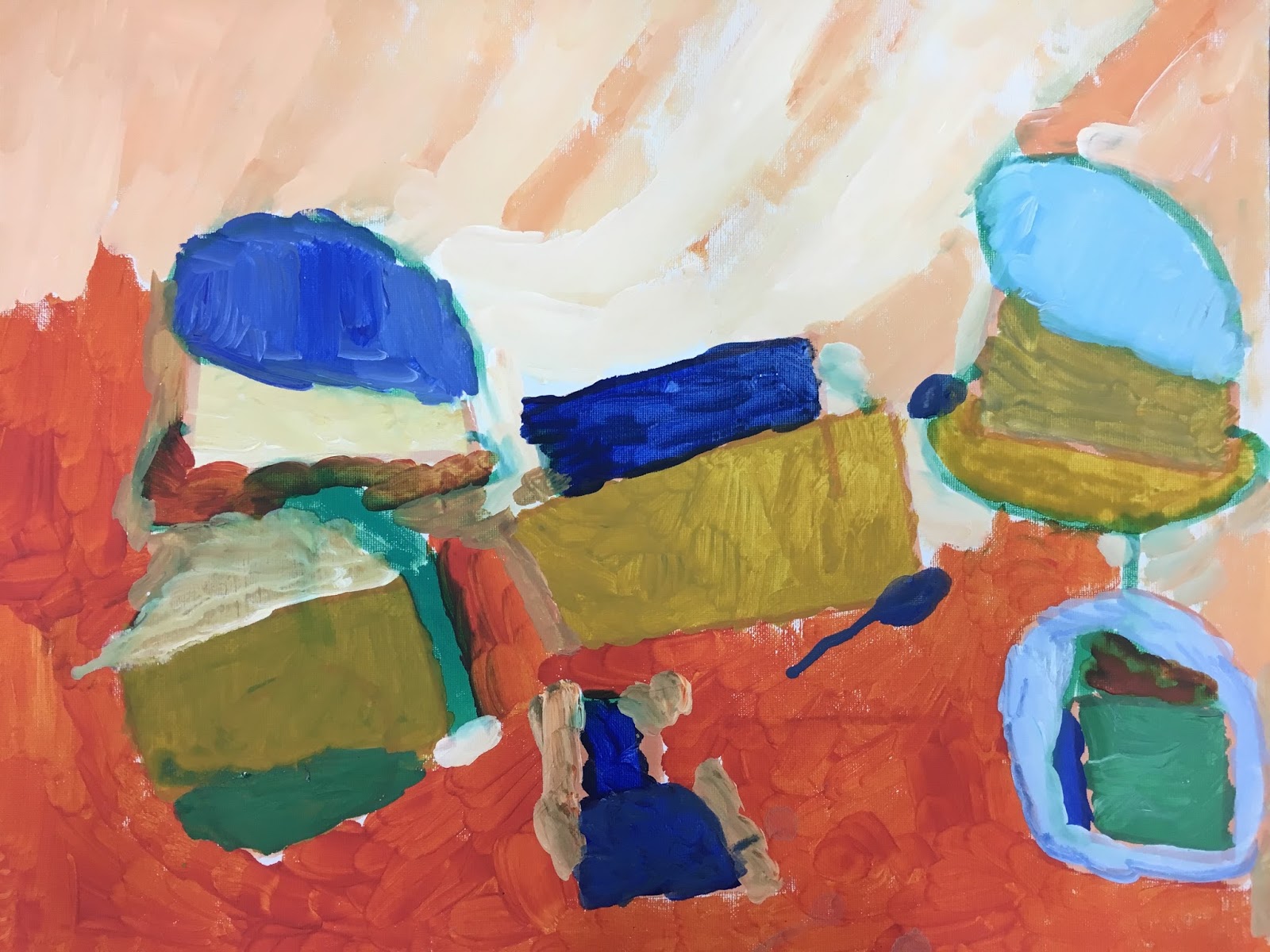 Painting Projects: Geometric shapes in 3D form and Colour mixing ...