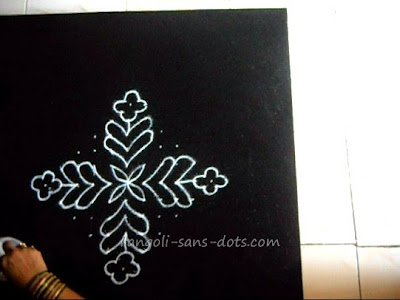 Rangoli - 11 dots designs with steps