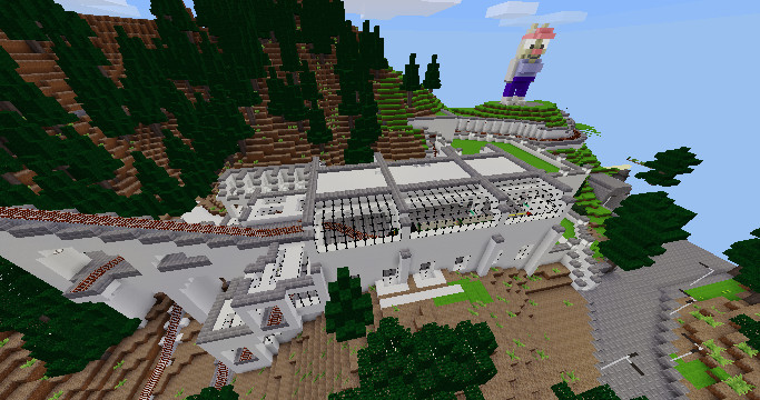 LepVulpes: Baymount Train Station - minetest with adavnced trains