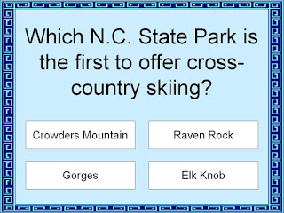 Student Survive 2 Thrive: North Carolina State Parks Trivia Game