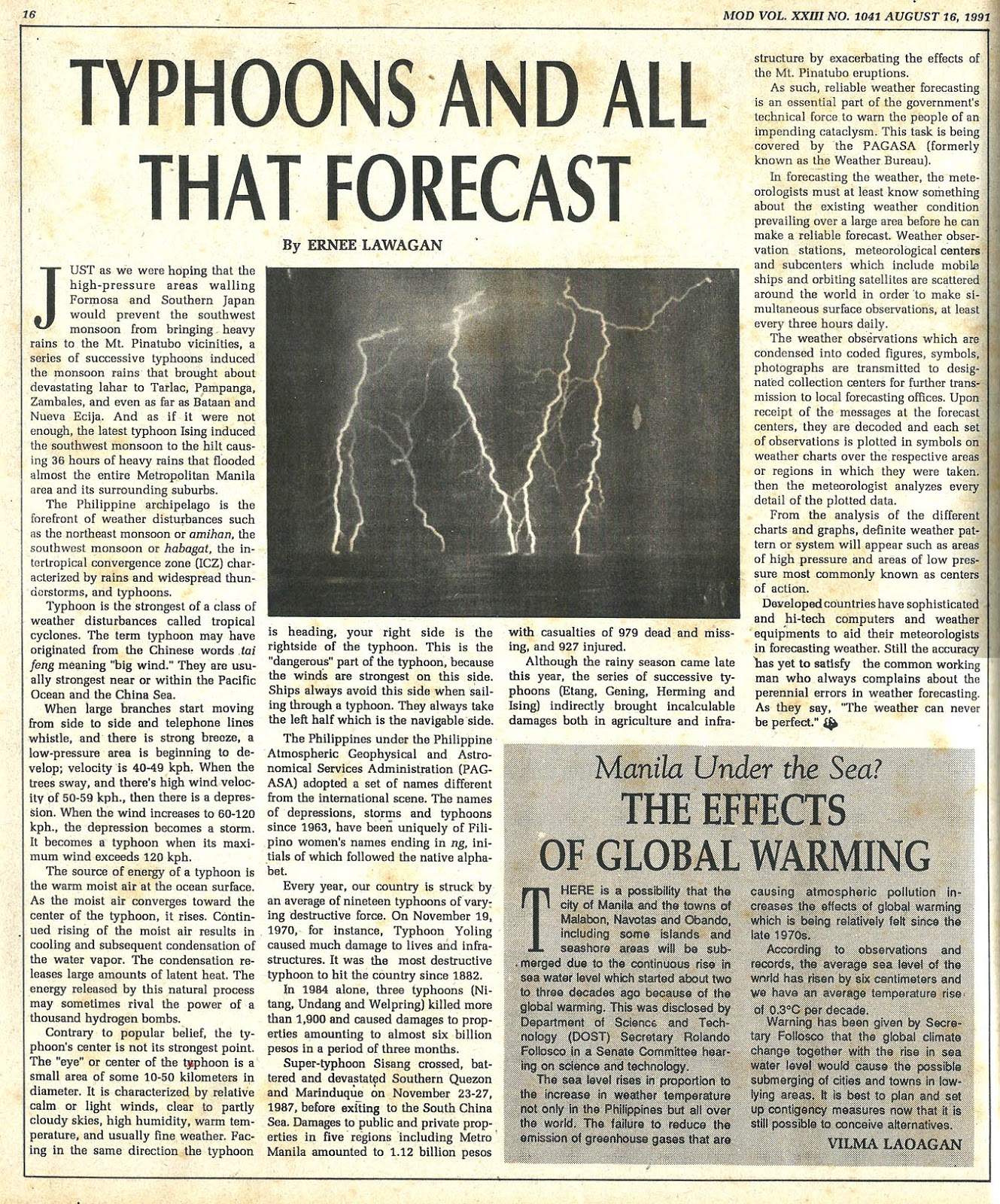 ALAM MO BA 'TO? (Do You Know This?): Typhoons and All that Forecast