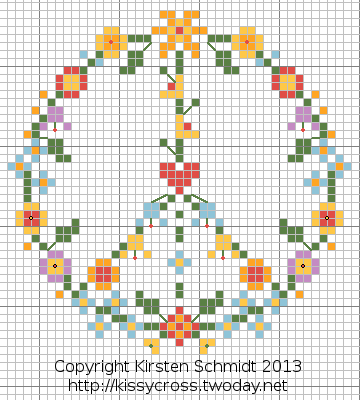 Χειροτεχνήματα: σχέδια με το σήμα της ειρήνης για κέντημα / peace sign ...