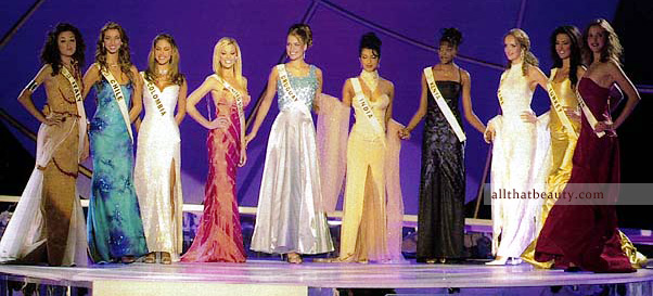 All That Beauty: Miss World 2000 Screen Capture : Top 5 Announcement ...