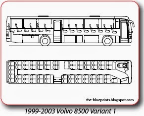 Vector Blueprints - Cars, Trucks, Busses and others: Volvo Bus - Vector ...