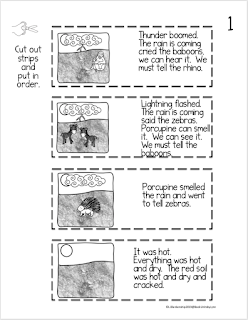 RAIN LARGE SEQUENCING CRAFT ~ Book Units by Lynn