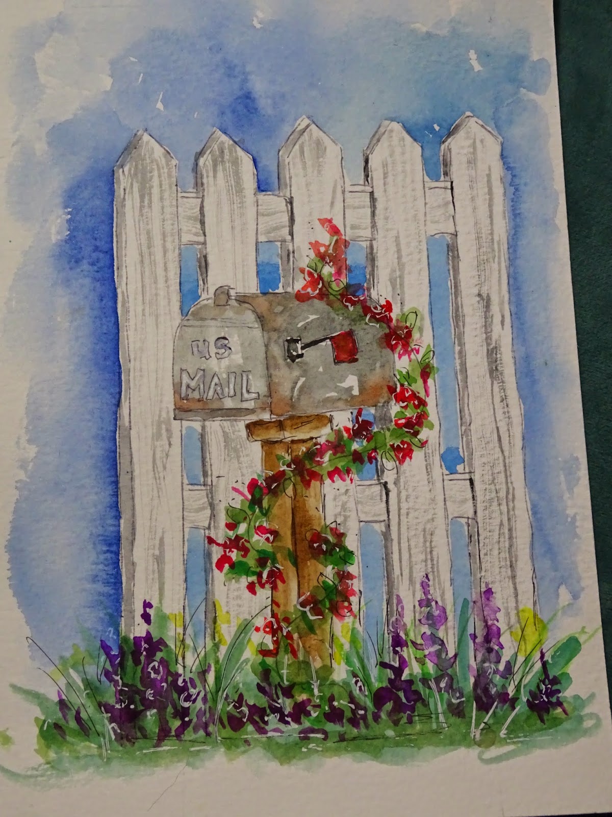 Laurie's Charming Designs: Watercolor Mailboxes