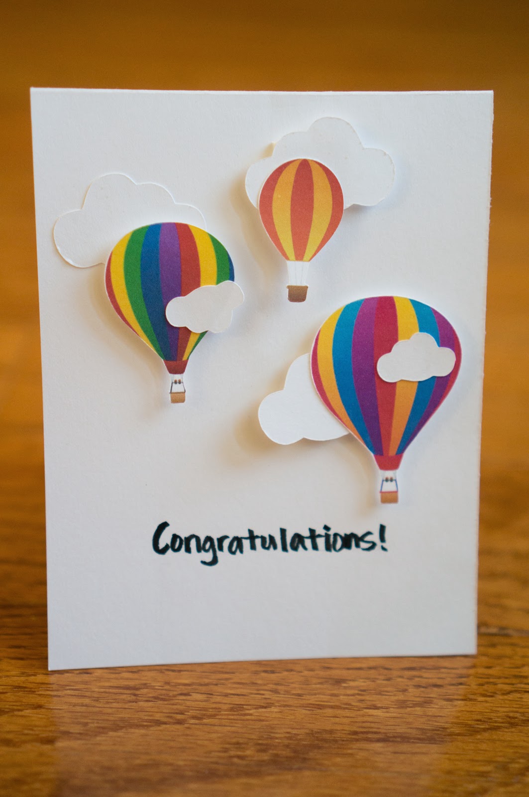 Paper Mementos: Hot air balloon themed card