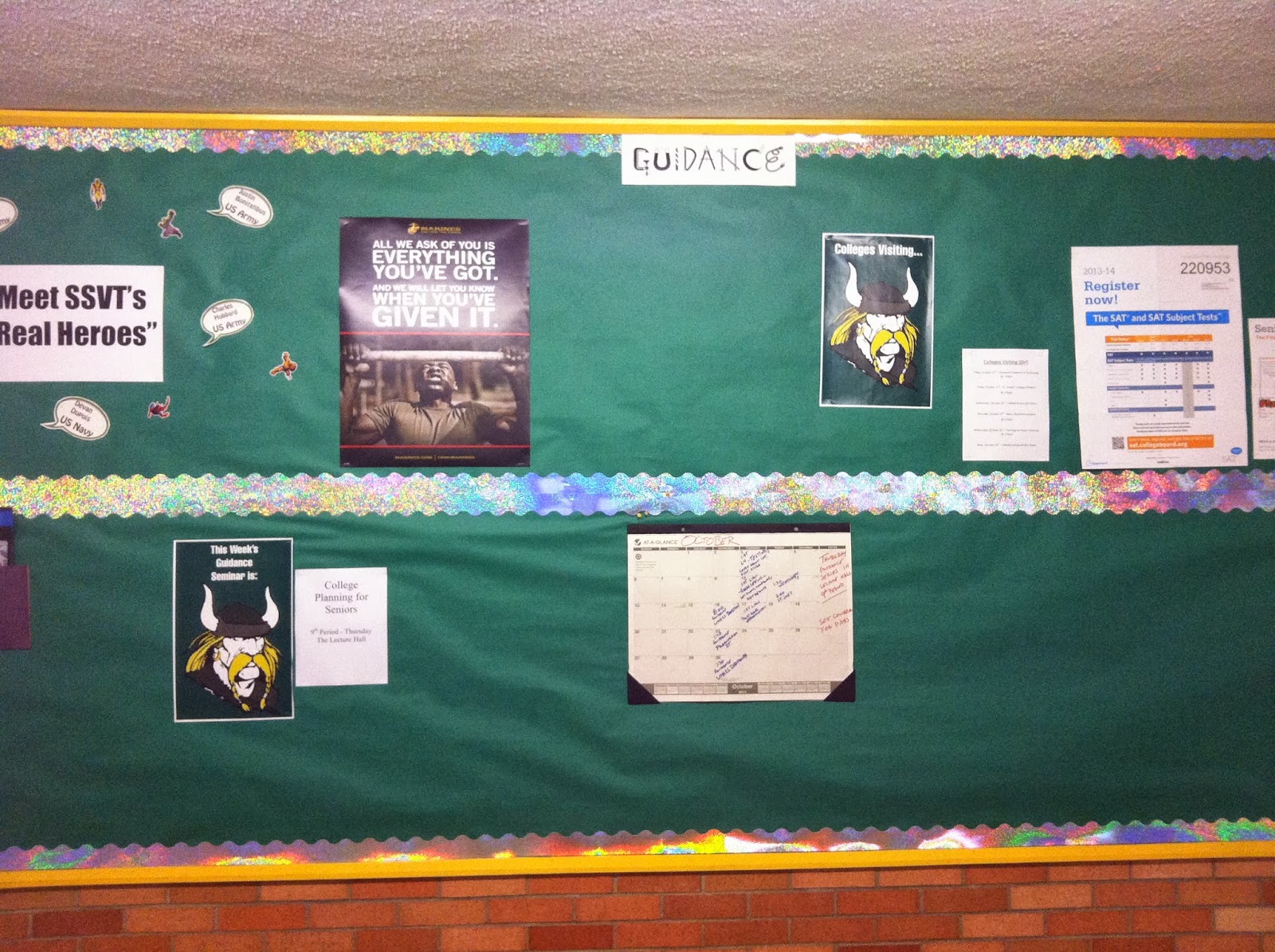 High School Bulletin Board Ideas For College