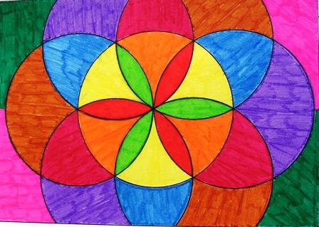 EL BLOG DE LEONCIO: PLASTICA : FLORES CON COMPÁS