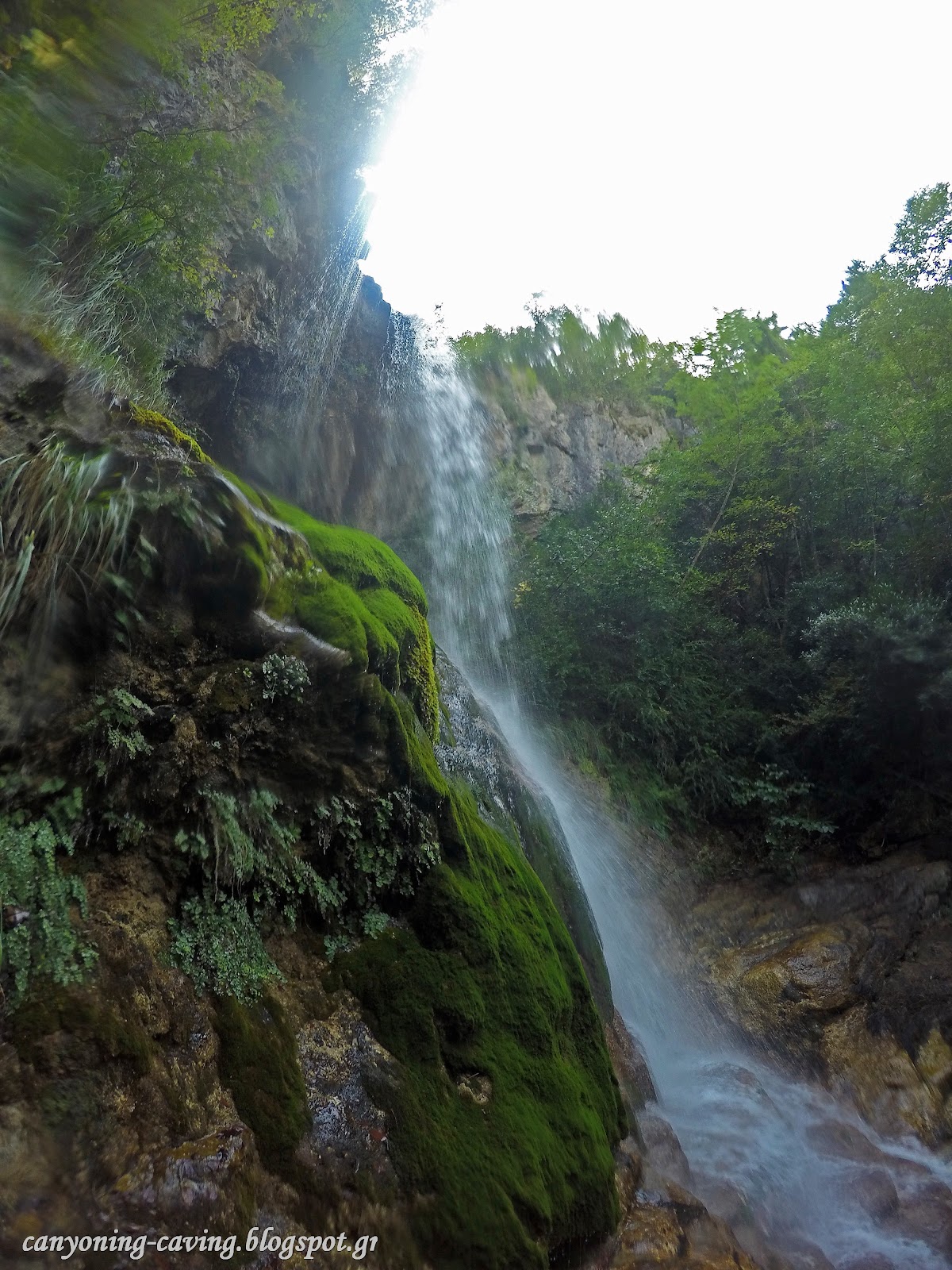 Canyoning - Caving: Καταρράκτης Κόκκινου Βράχου, φαράγγι Ορλιά, Όλυμπος