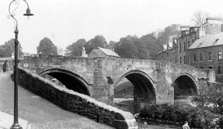 Tour Scotland: Old Photograph Canongate Bridge Jedburgh Scotland