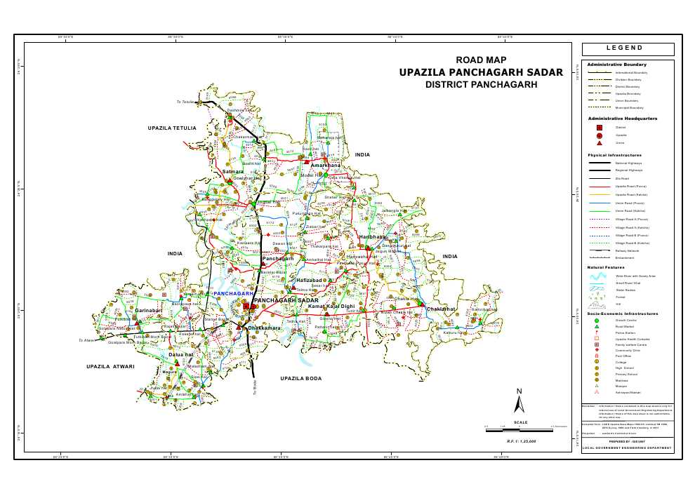 Mouza & Land Use Maps of Panchagarh Sadar Upazila, Panchagarh ...