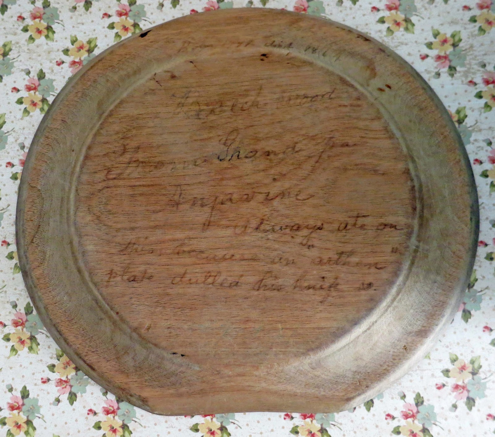 Sally Annie Magundy: antique wooden plate