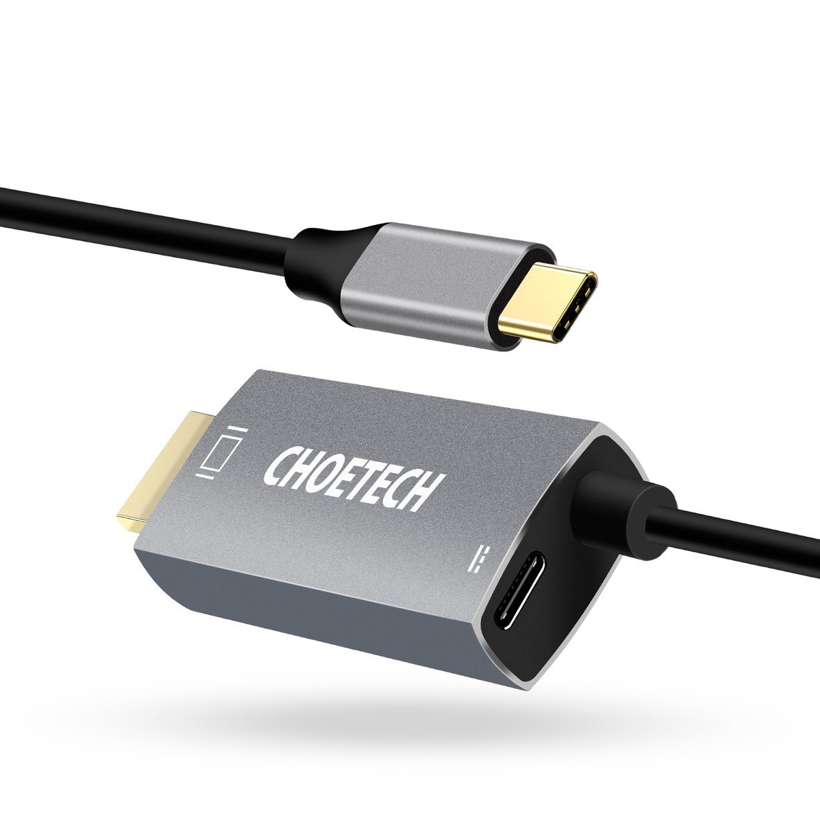 Choetech USB Type C to HDMI Cable with 60W PD Charging Port Adapter ...