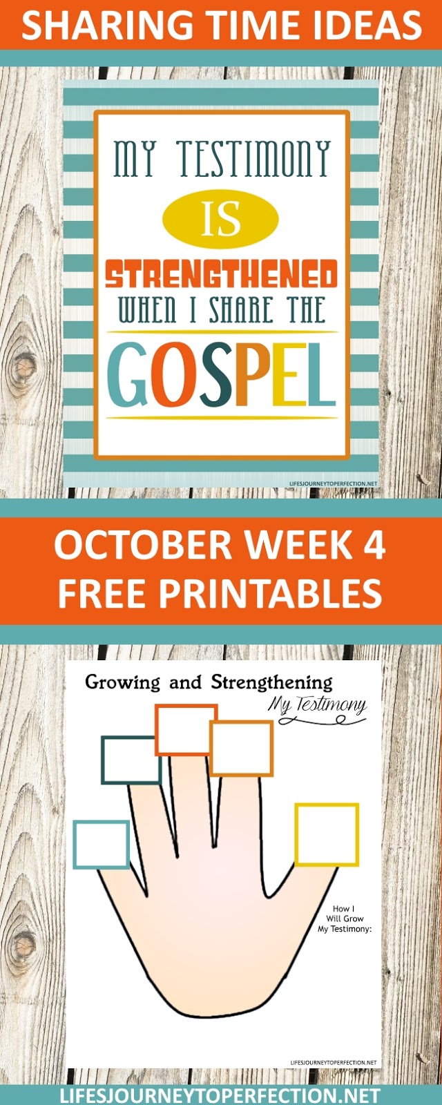 Life's Journey To Perfection: 2018 Primary Sharing Time Ideas for ...