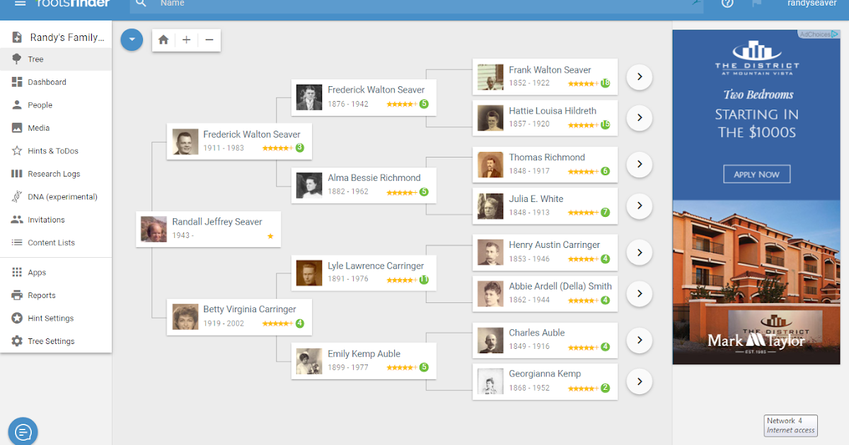 Genea-Musings: Getting Started With RootsFinder - Part 2: Family Tree Profiles