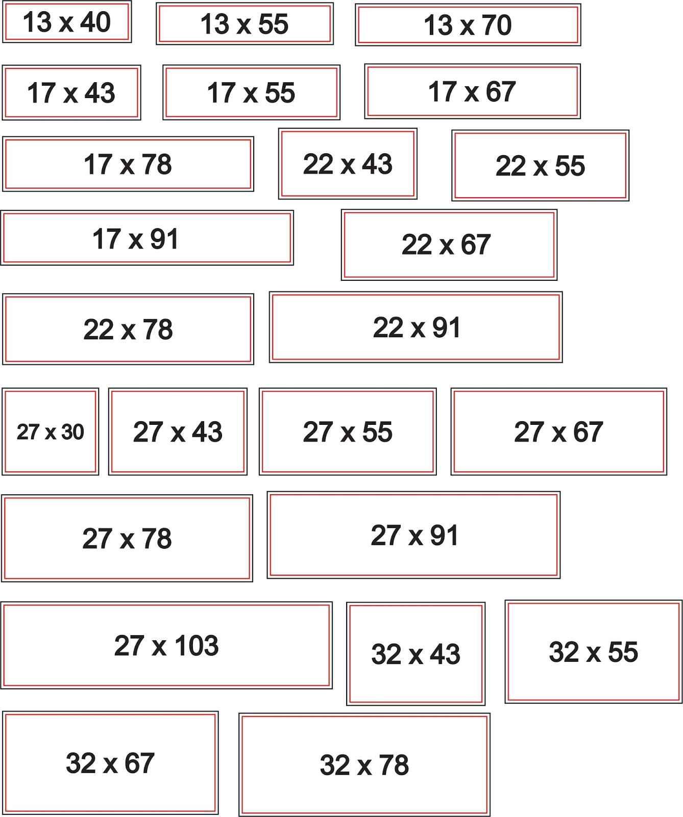 Daftar Ukuran Stempel