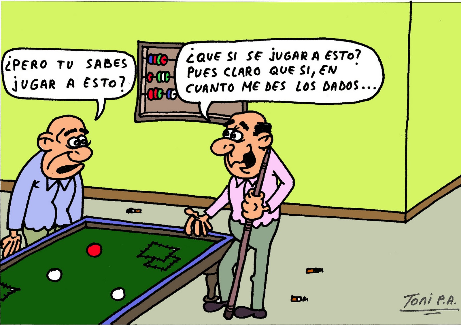 CHISTES TONI P.A.: Jugamos al billar....