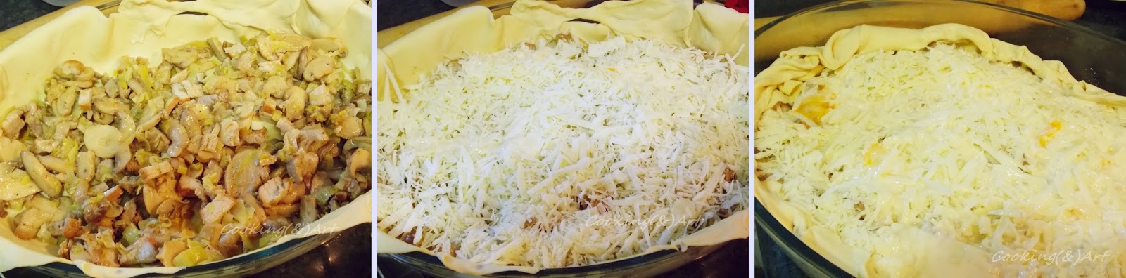 Τάρτα με πράσο & απάκι Κρήτης / Tart with leek & Salted and smoked pork ...