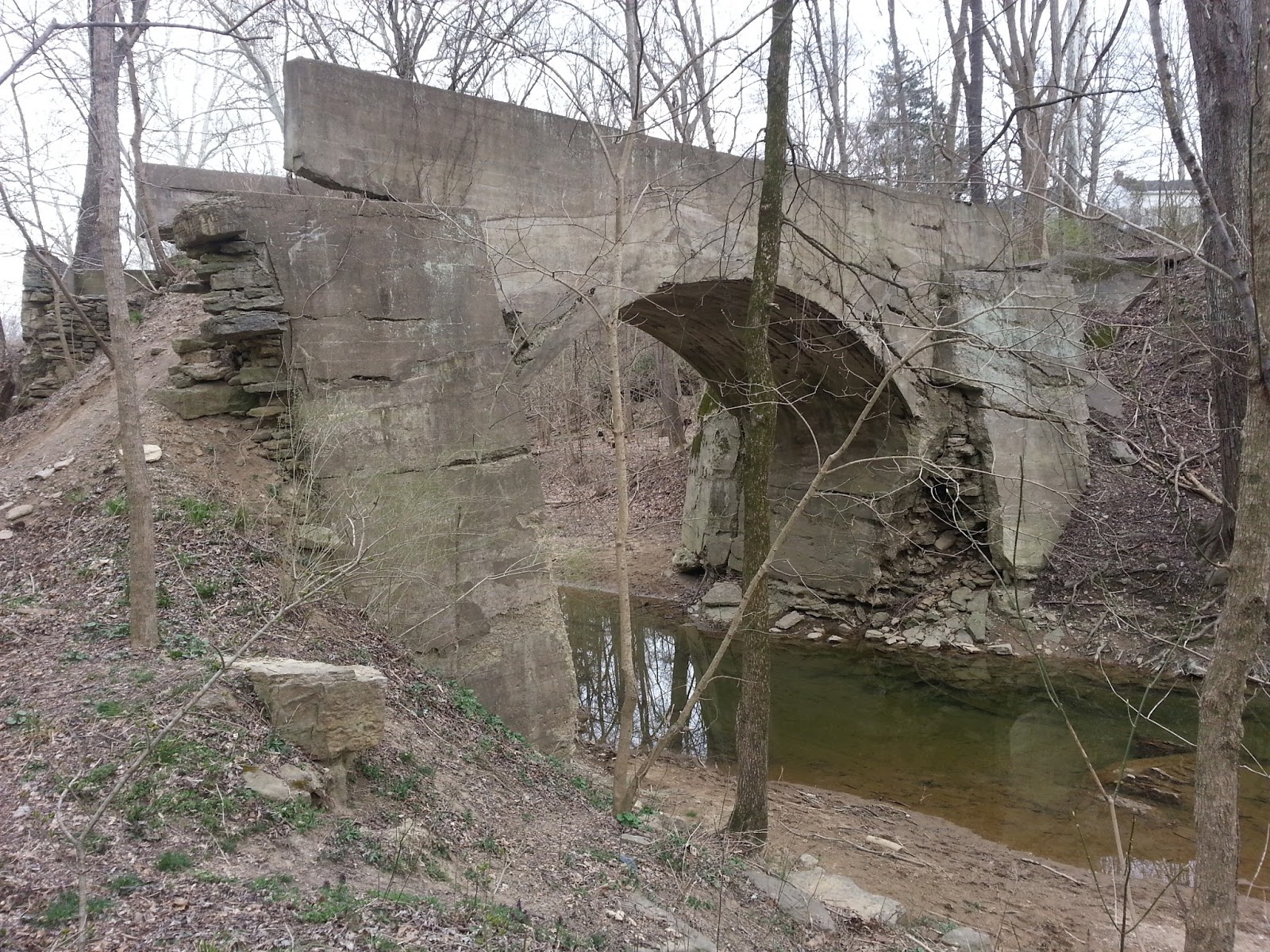 Eerie Indiana: The collapsed Crooked Creek Bridge - Madison, Indiana