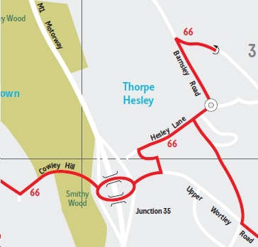 Public Transport Experience: Space Warp, Messily; for Thorpe Hesley [1]