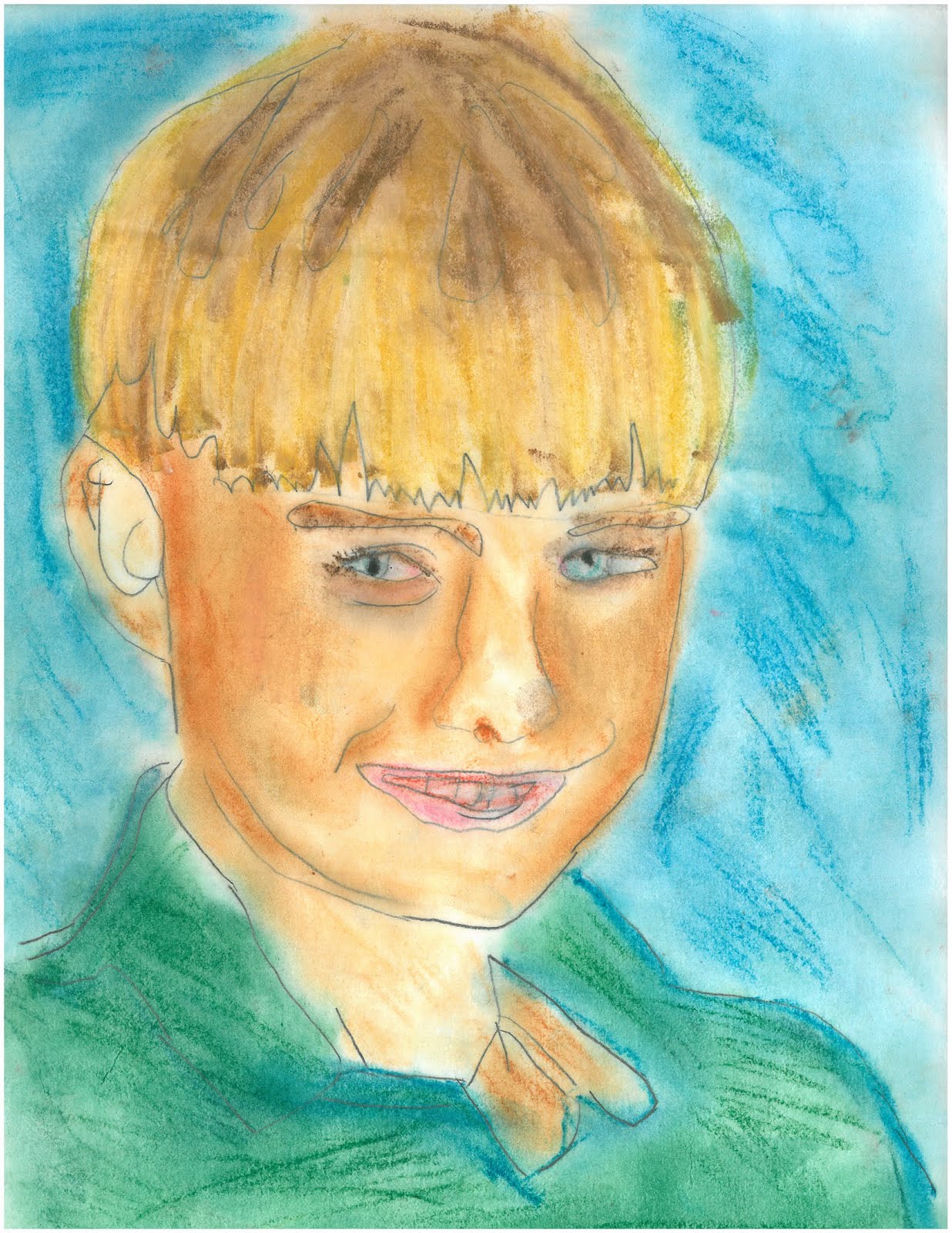 Art Happenings: Third Grade Pastel Self-Portraits