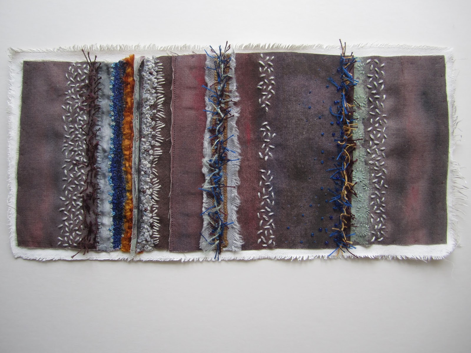 Louise Watson - Textile Artist: Sedimentary layers - finished