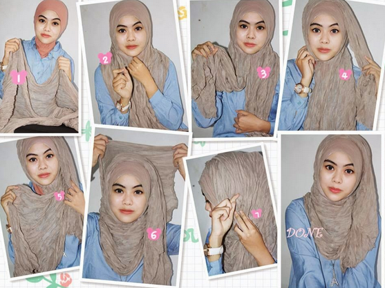 Gambar Tutorial Hijab Modern Syar'i | Blog Jilbab Cantik
