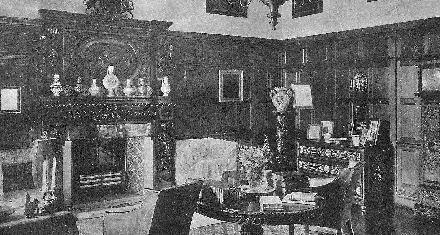 Tour Scotland: Old Photograph Dining Room Cortachy Castle Scotland