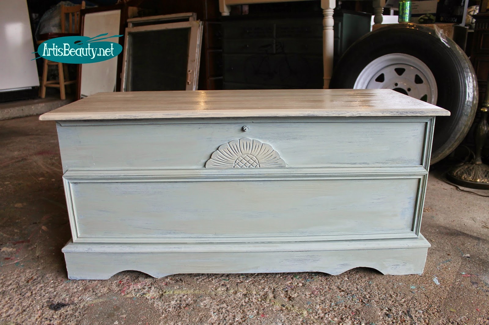 ART IS BEAUTY: Themed Furniture Makeover! Distressed Cedar Chest Makeover