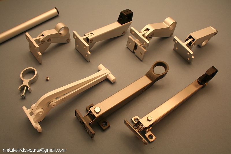 Metal Window Parts: Duplex, Fireman's Axe, Fitch Catches, Folding Openers.