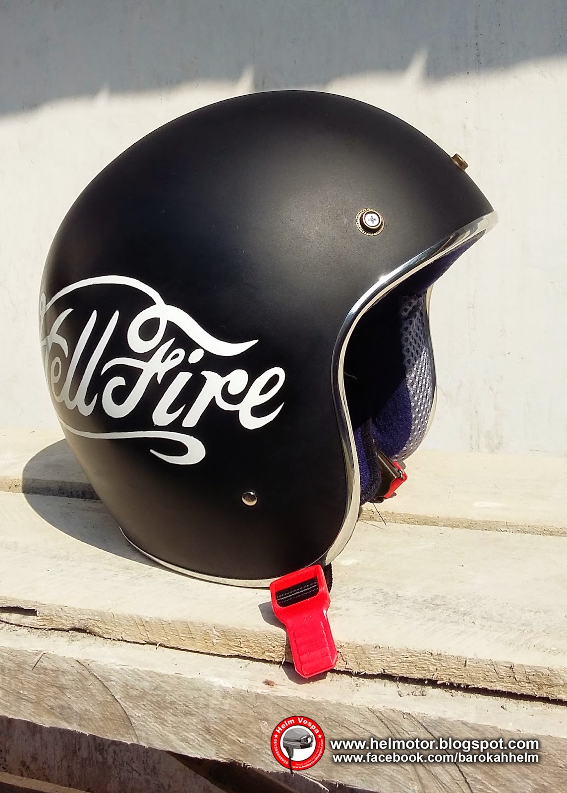 Helm Retro Hellfire ~ Helm Vespa