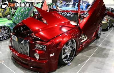 MODIFIED CARS: ROLL ROYCE WITH BUTTERFLY DOORS FULL MODIFIED