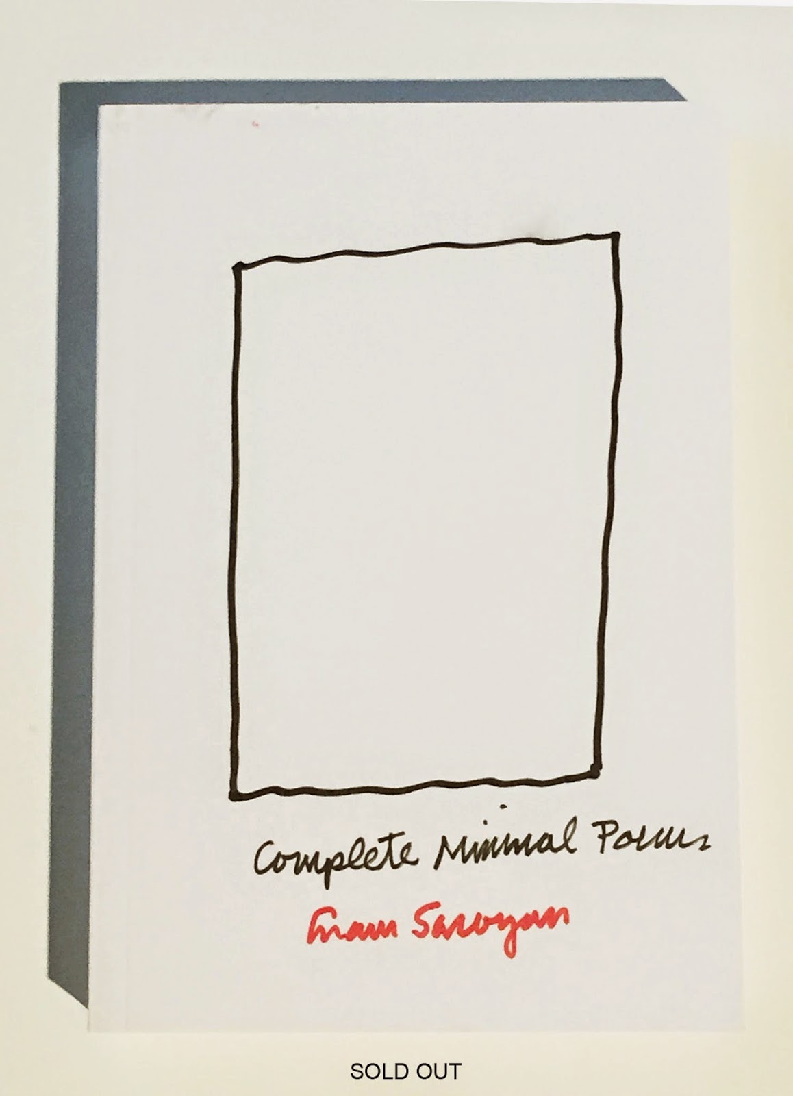 Artists' Books and Multiples: Aram Saroyan | Complete Minimal Poems ...