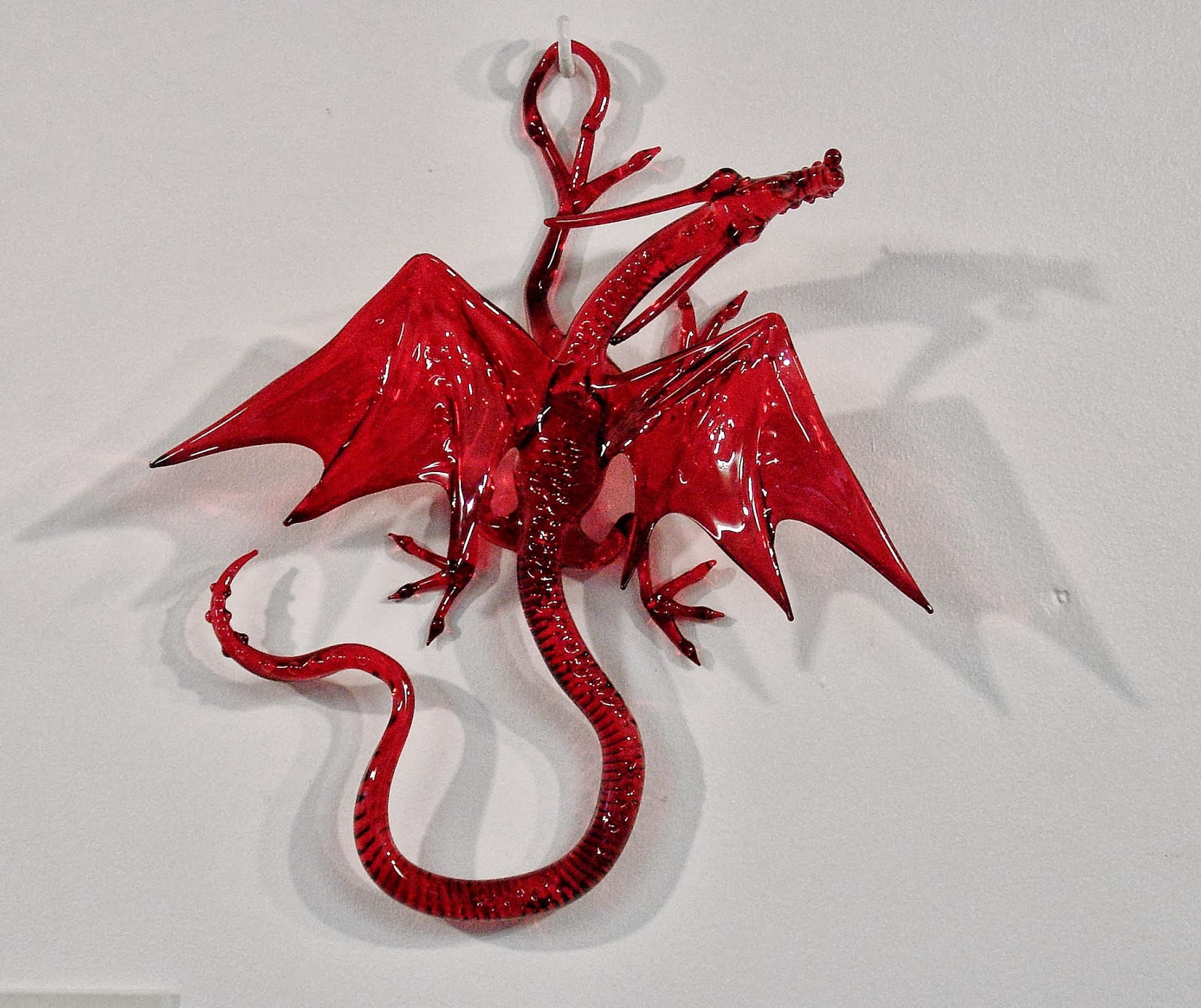 Glassbloggery: Wall Hanging Red Glass Dragon