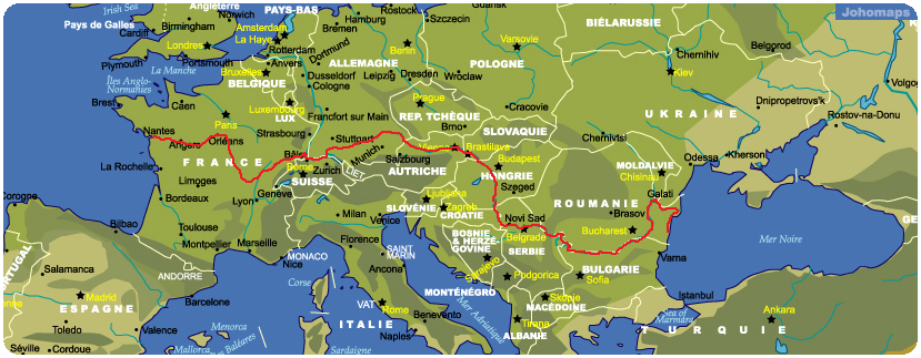 Voyage à vélo...: Parcours