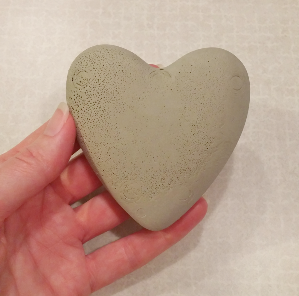 DIY Faux Concrete Hearts - Little Vintage Cottage