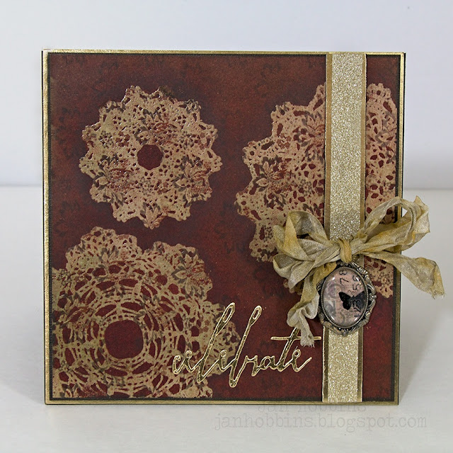 A Stamped Doily Card - In My Own Imagination