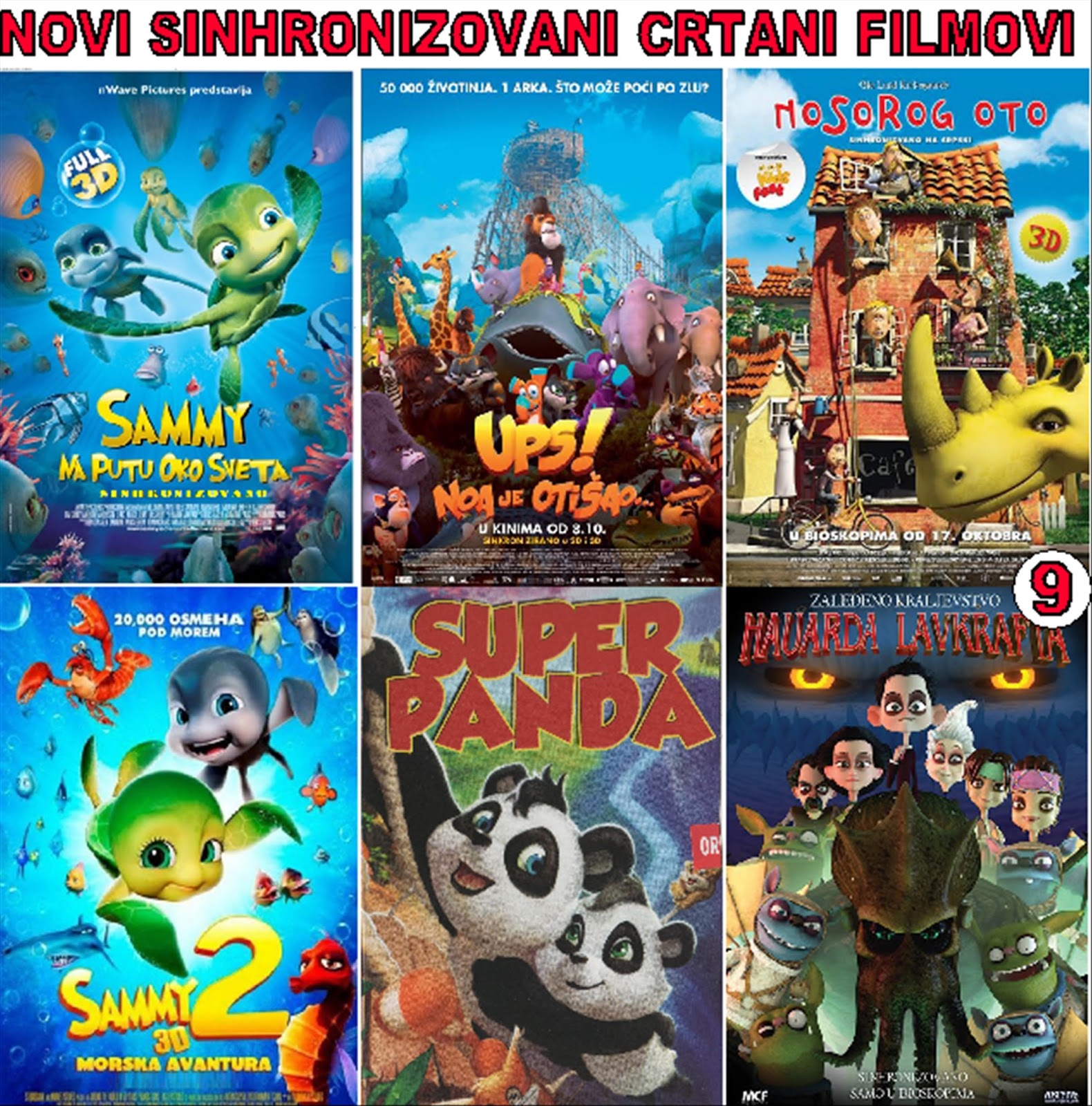 Sinhronizovani crtaći: NAJNOVIJI CRTANI FILMOVI SINHRONIZOVANI