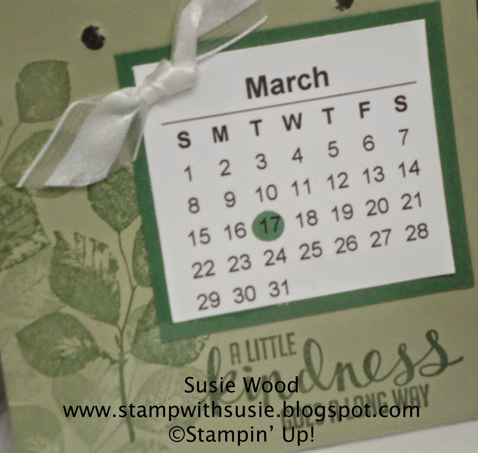 Stamp with Susie: My March calendar page......