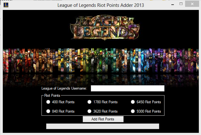 League of Legends RP Adder