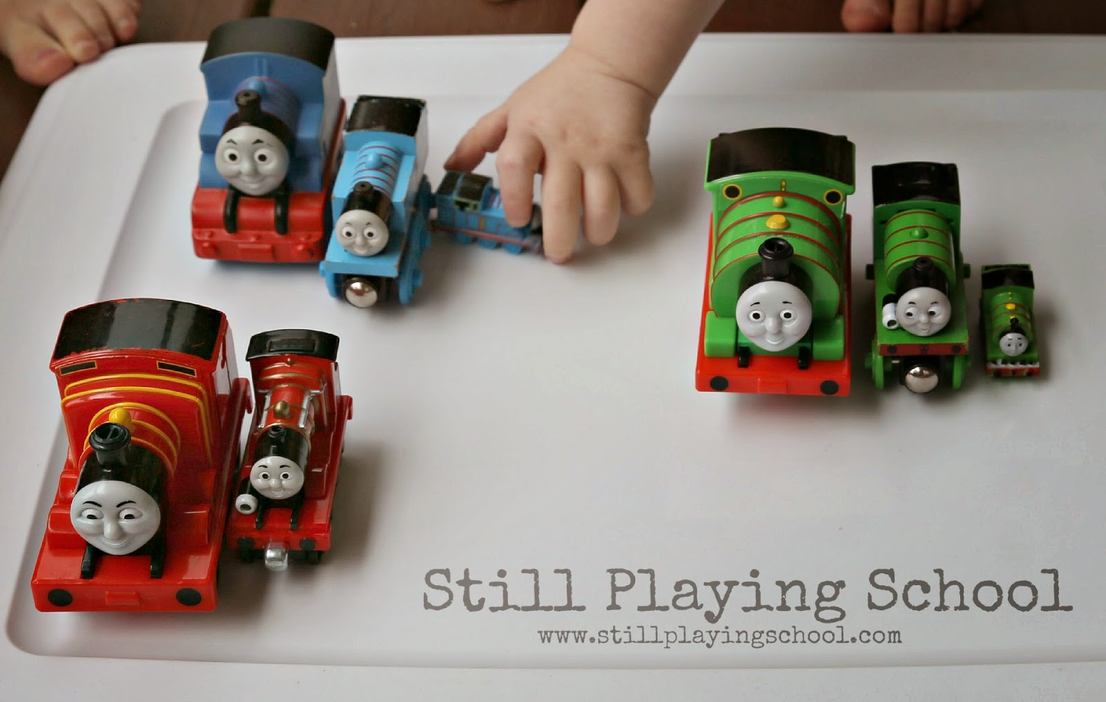 Matching, Sorting, and Comparing Size with Trains | Still Playing School