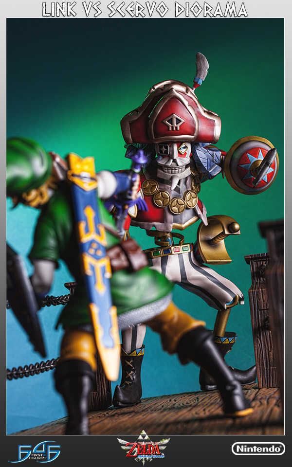Legend of Zelda: Skyward Sword - Link Vs Scervo Diorama (First 4 Figures)