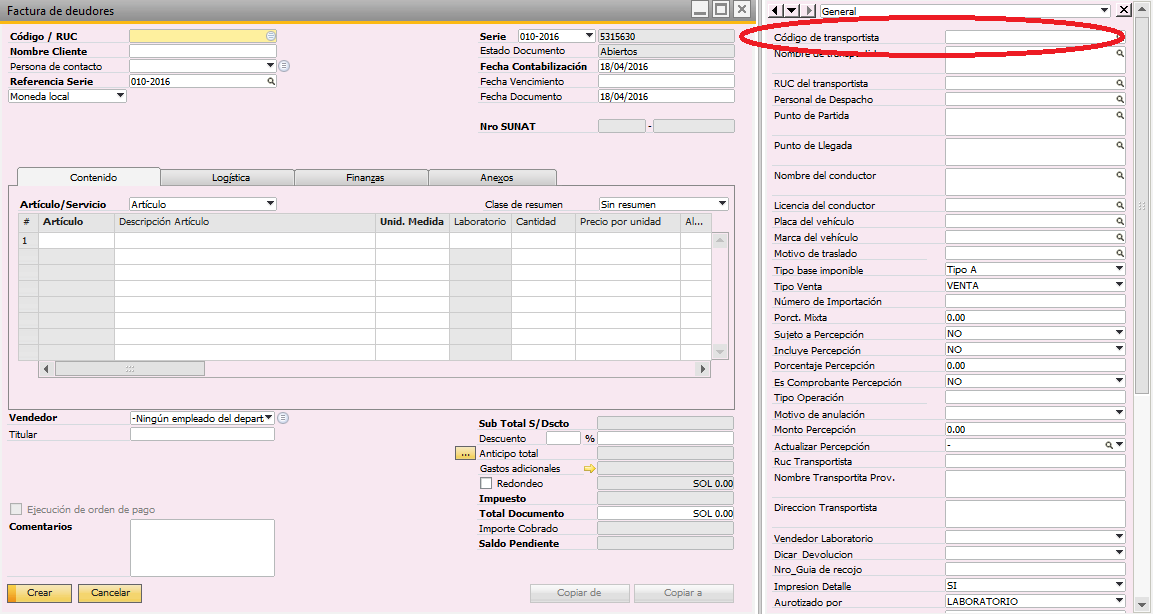 Crear campos de Usuario | Ayuda SAP Business One