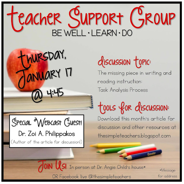 The Simple Teachers: January 2019 Teacher Support Group