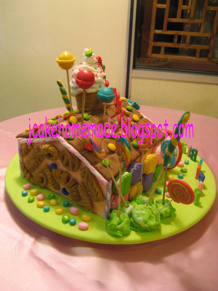Jcakehomemade: Candy house birthday cake