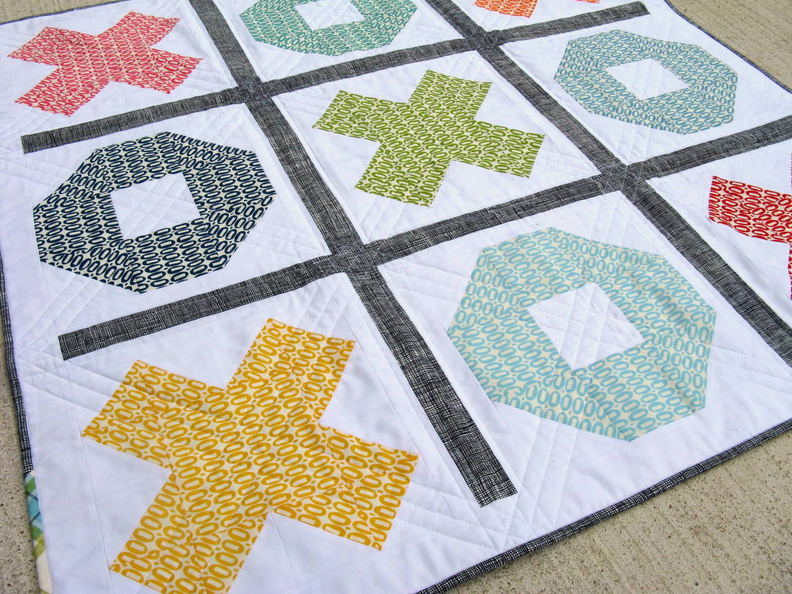 Half Stitched: The Tic Tac Toe Quilt